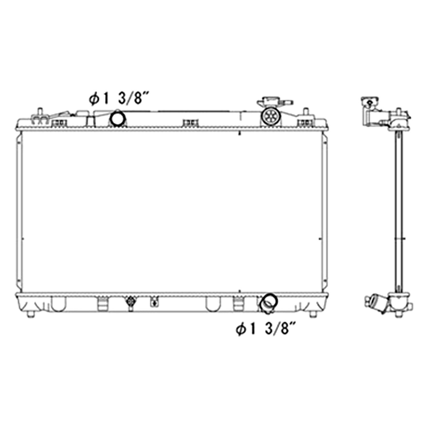Replace® RAD13159 - Engine Coolant Radiator