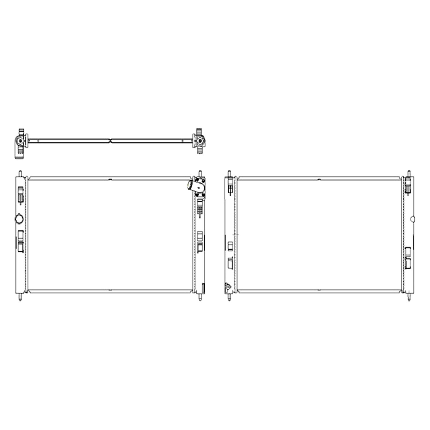 Replace® RAD13525 - Engine Coolant Radiator