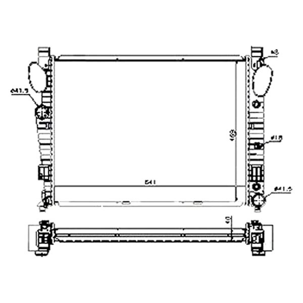Replace® RAD2869 - Engine Coolant Radiator