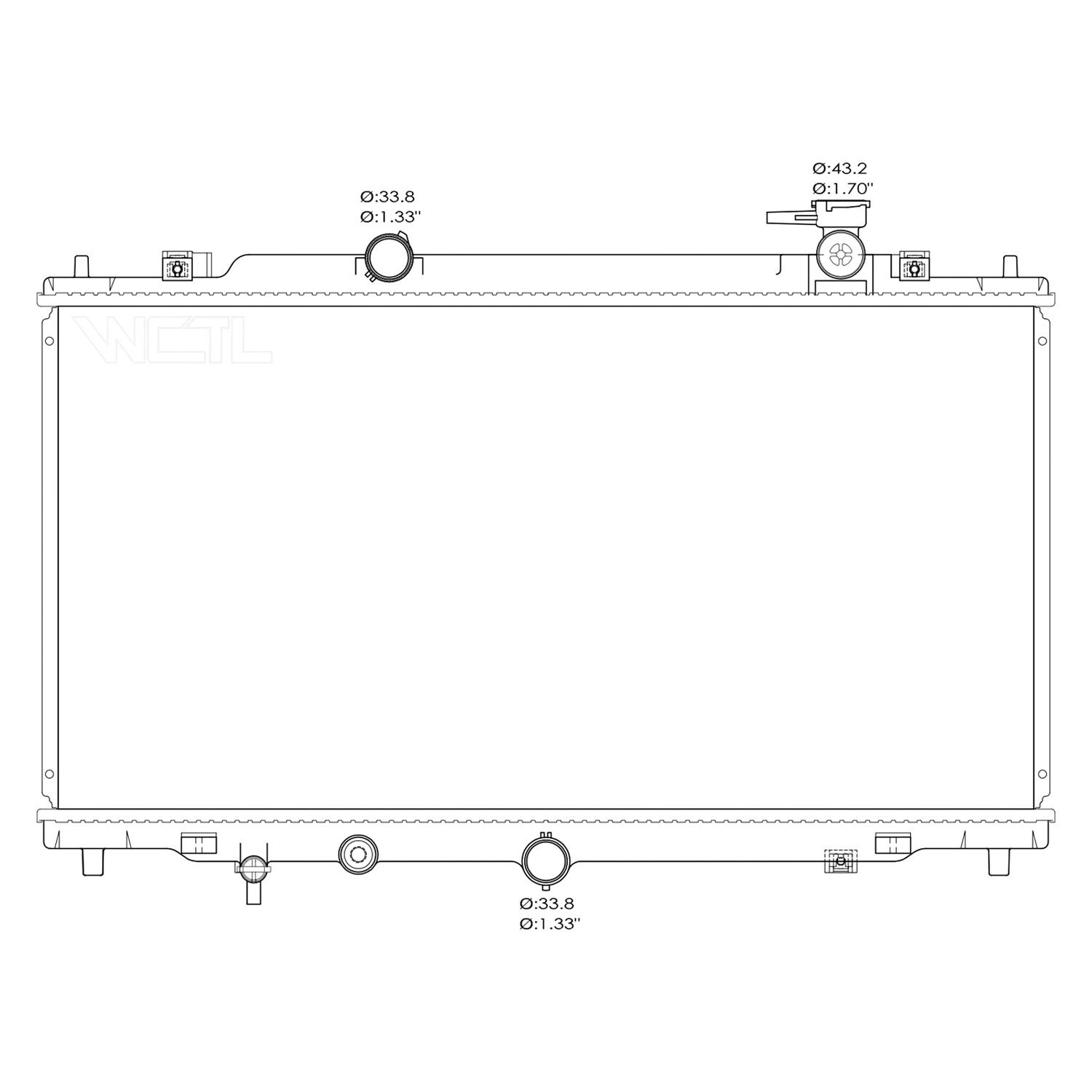 Replace® RAD3091 - Engine Coolant Radiator