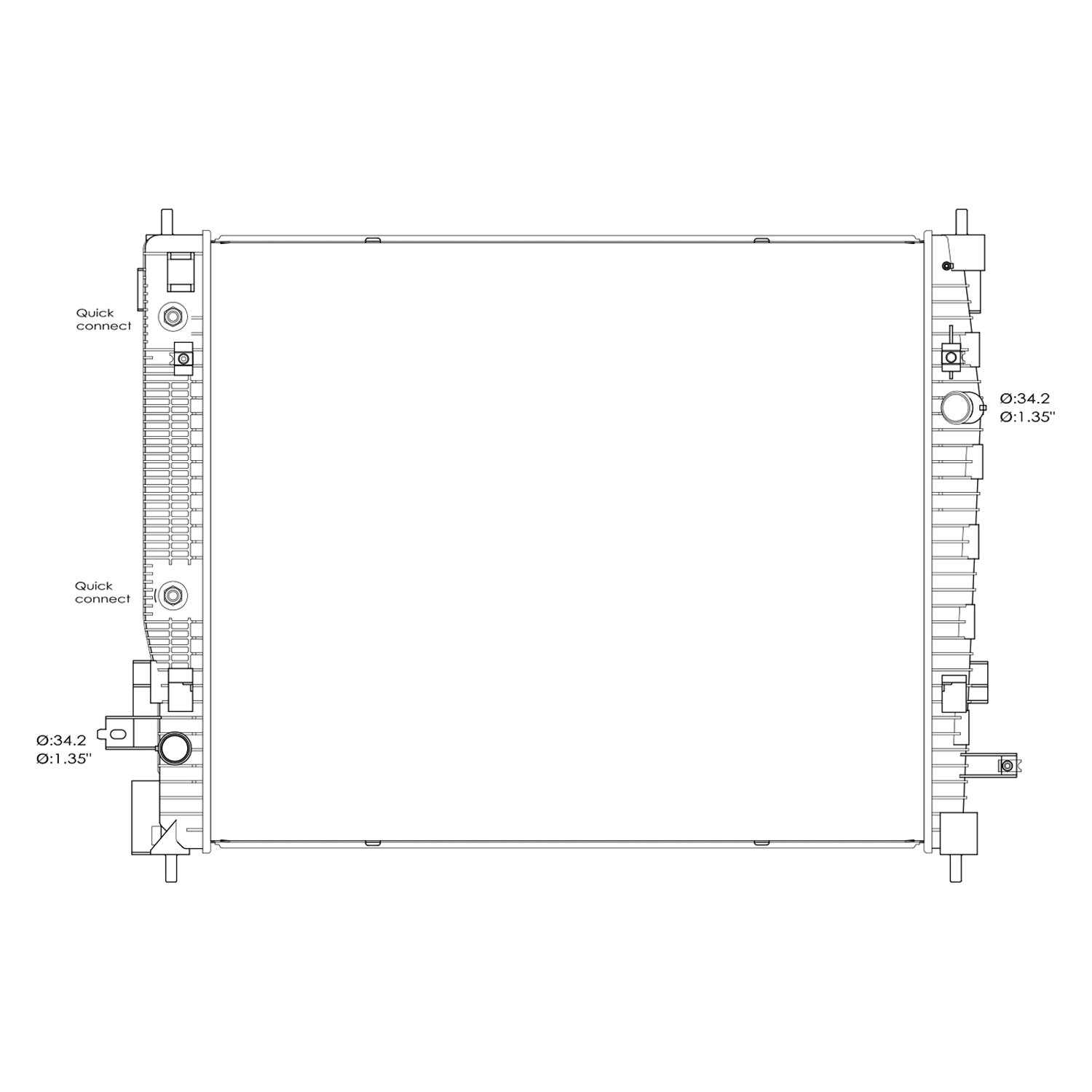 Replace® RAD3116 - Engine Coolant Radiator