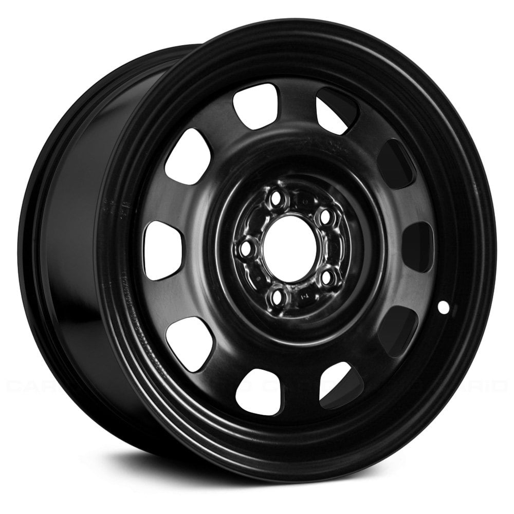 Replace® STLCF088U45N - 10-Slot Black 17x6.5 Steel Factory Wheel - Replica