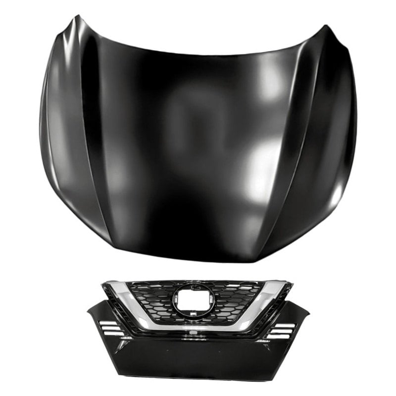 Replacement BNDL-209668 - 2-Piece (Hood Panel, Grille) (Standard Line)