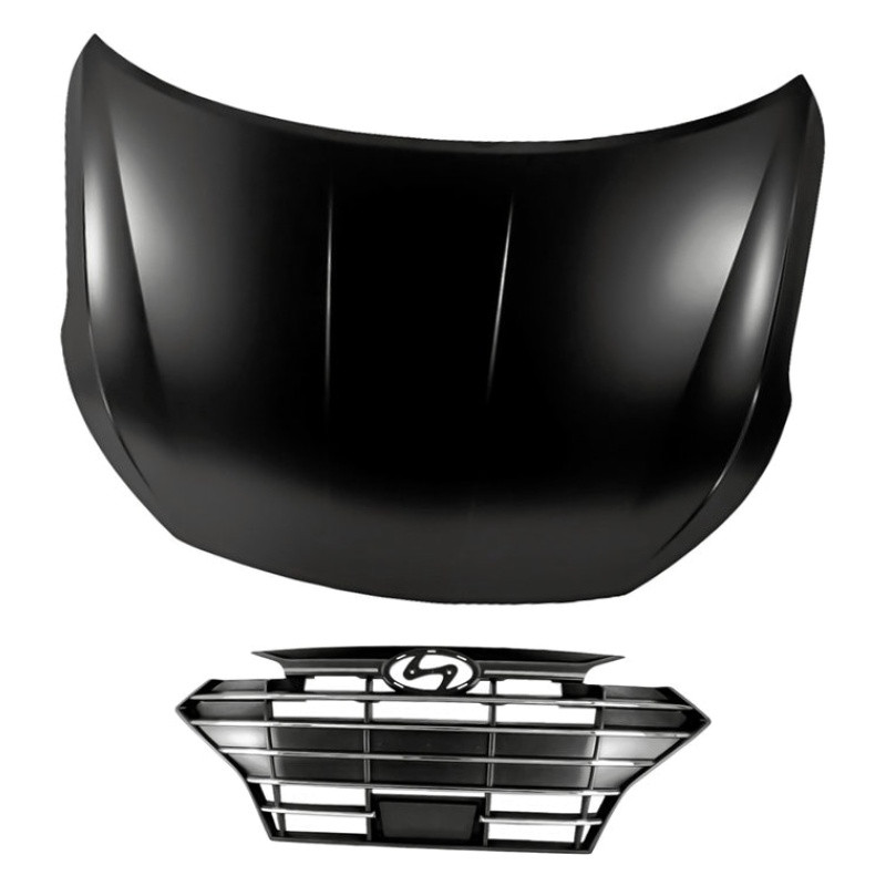 Replacement BNDL-209924 - 2-Piece (Hood Panel, Grille) (Standard Line)
