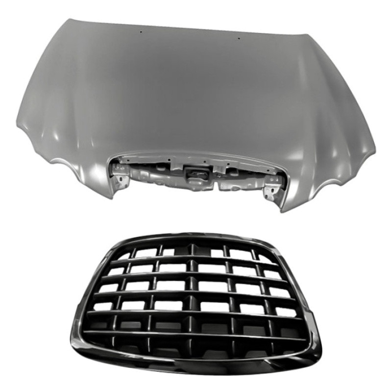 Replacement BNDL-211406 - 2-Piece (Hood Panel, Grille) (Standard Line)