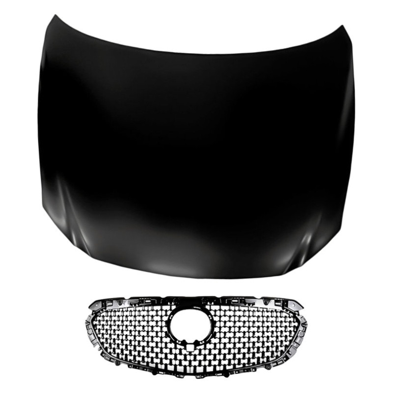Replacement BNDL-213350 - 2-Piece (Hood Panel, Grille) (CAPA Certified)