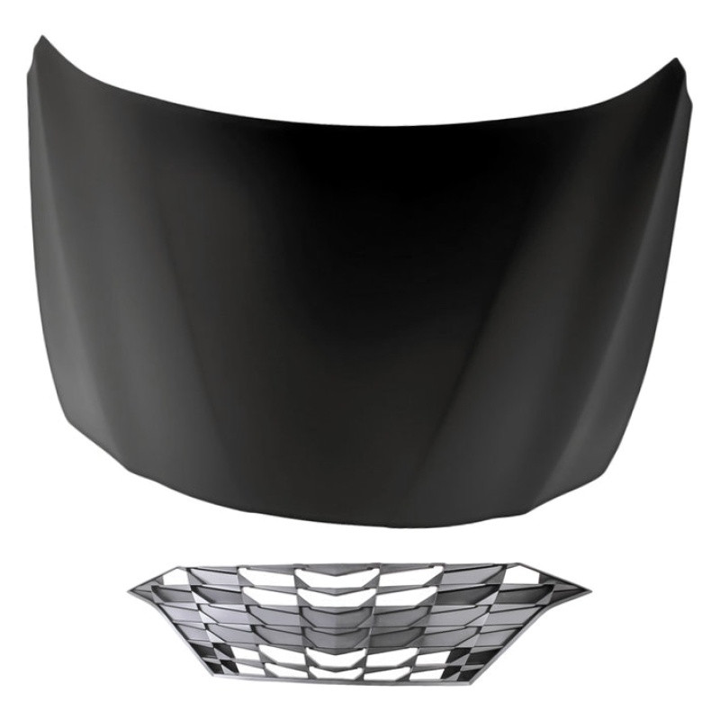 Replacement BNDL-213419 - 2-Piece (Hood Panel, Grille) (CAPA Certified)