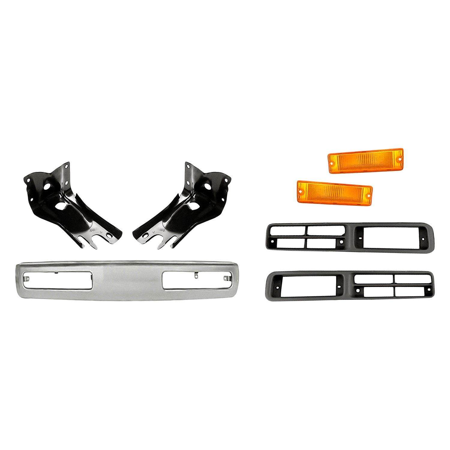 Replacement BNDL-221030 - 7-Piece (Front Bumper, Front Upper Inner and ...