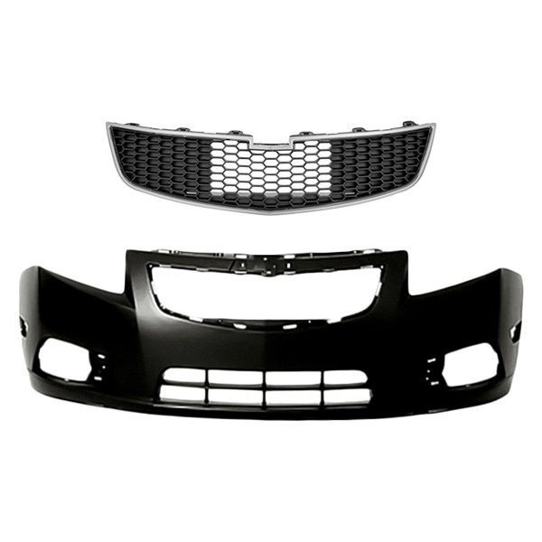 Replacement BNDL-221678 - 2-Piece (Front Bumper Cover, Center Grille ...
