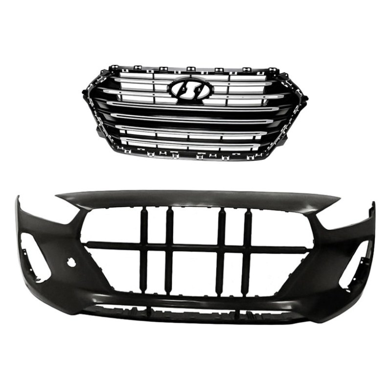 Replacement BNDL-235516 - 2-Piece (Front Bumper Cover, Grille ...