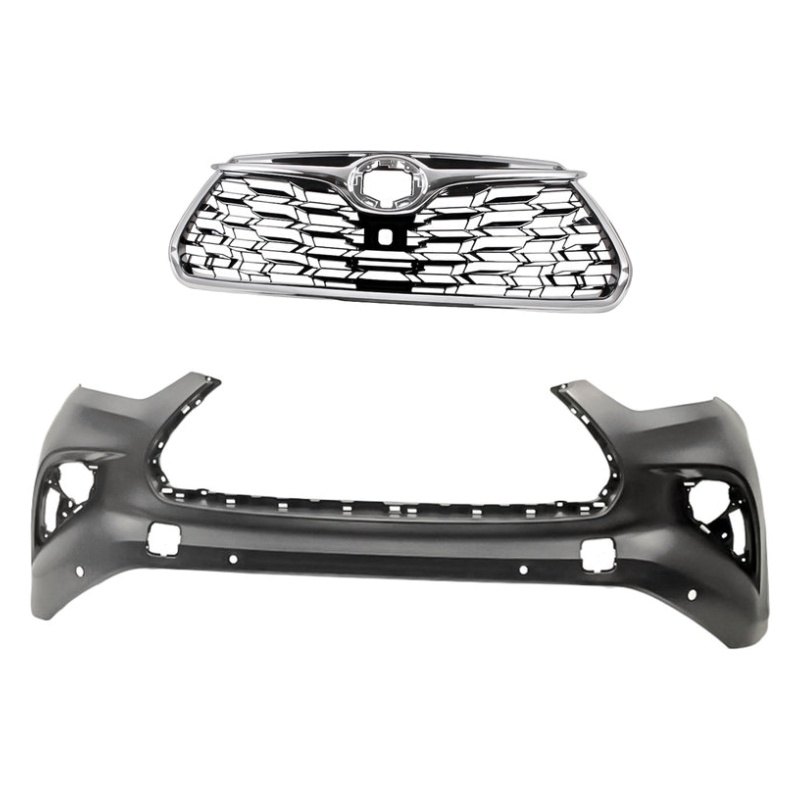 Replacement BNDL-237922 - 2-Piece (Front Bumper Cover, Grille ...