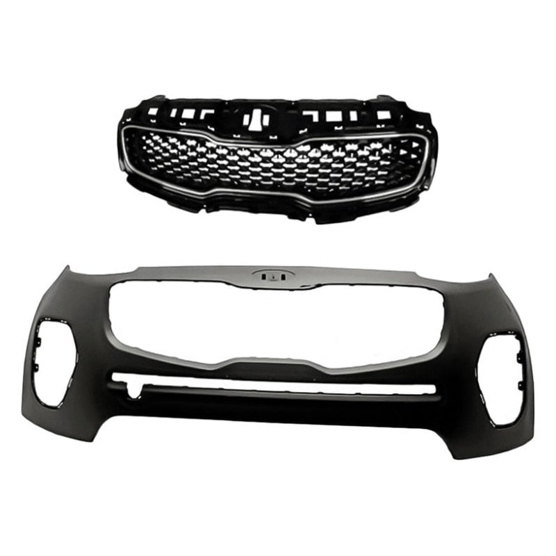 Replacement BNDL-241230 - 2-Piece (Front Bumper Cover, Grille) (CAPA ...