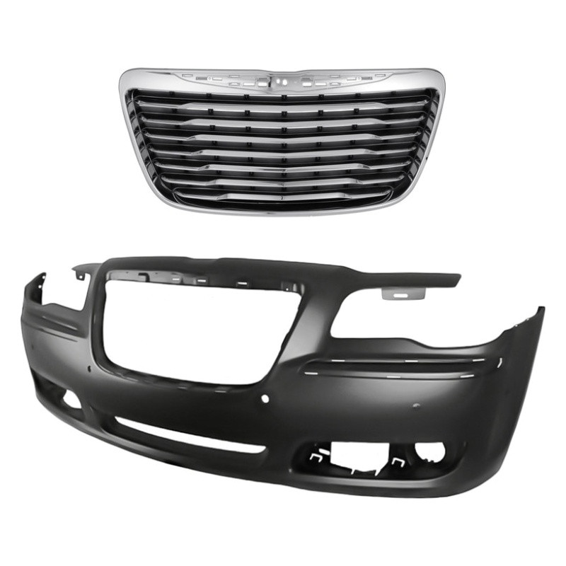 Replacement BNDL-241245 - 2-Piece (Front Bumper Cover, Grille ...