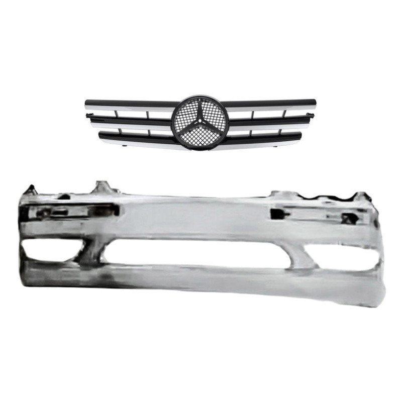 Replacement BNDL-241422 - 2-Piece (Front Bumper Cover, Grille ...