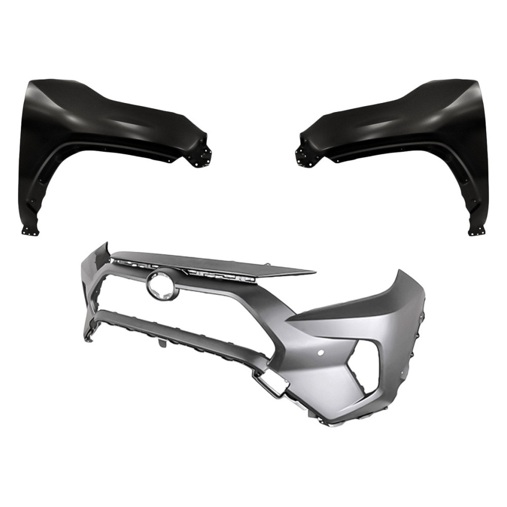 Replacement BNDL-245850 - 3-Piece (Front Bumper Cover, Driver and ...