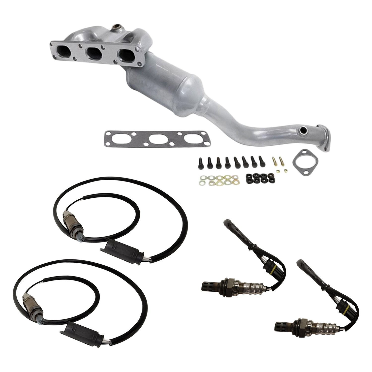 Replacement BNDL-300014 - Aluminized Steel Front Exhaust Manifold with Integrated Catalytic ...