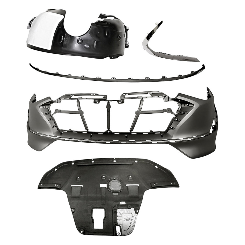 Replacement BNDL-99554 - 5-Pc Front Bumper Cover Kit