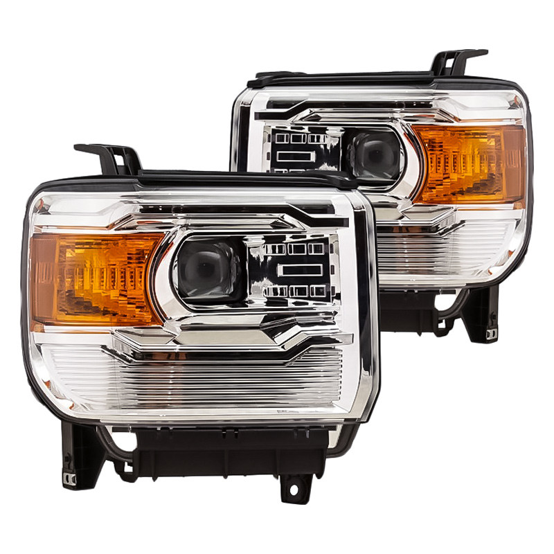 Replacement ID0001AA0172P02 - Driver and Passenger Side Chrome Headlights