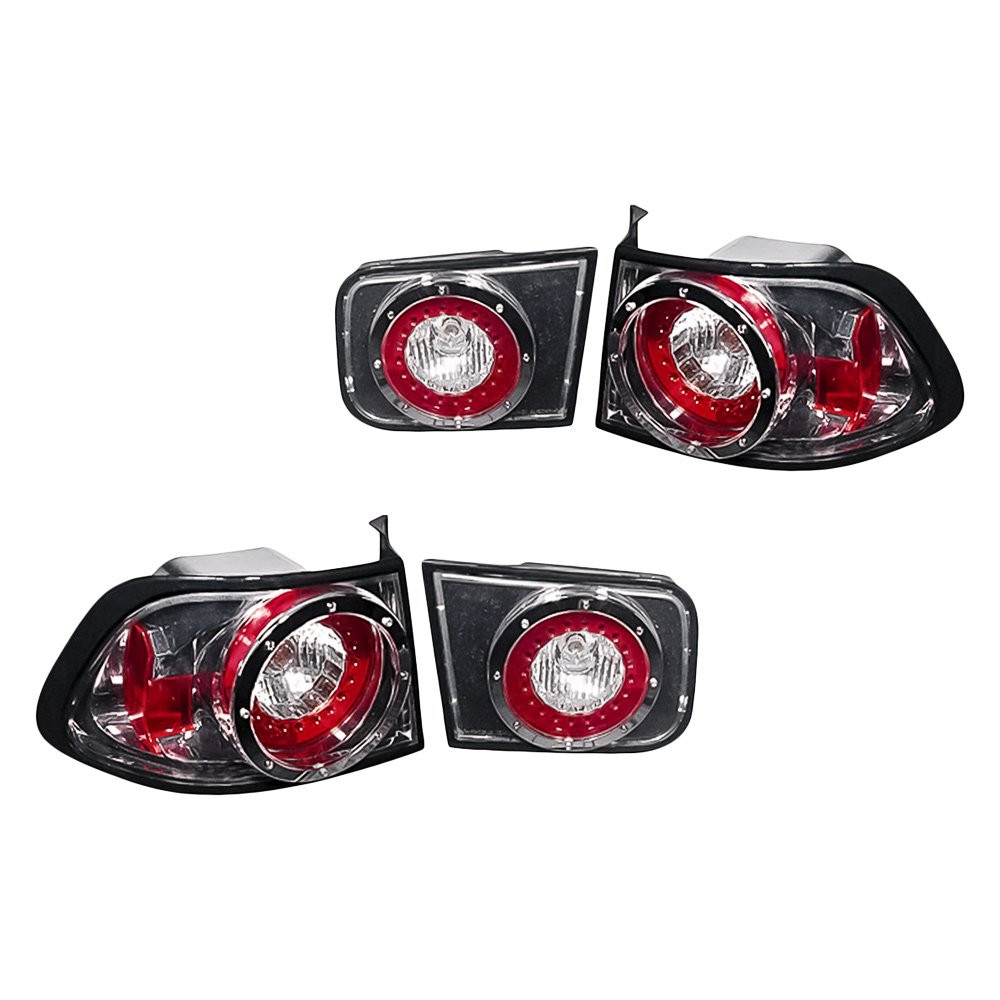 Replacement ID0002AA0181P02 - Gunmetal/Red LED Tail Lights