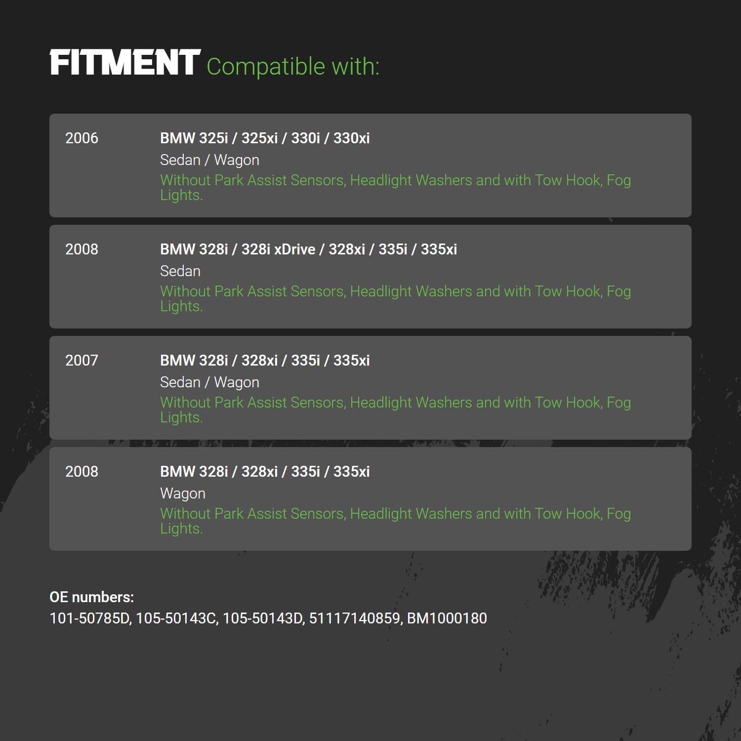 Replacement ID0004AA0224R00 - Front Bumper Cover (Standard Line)