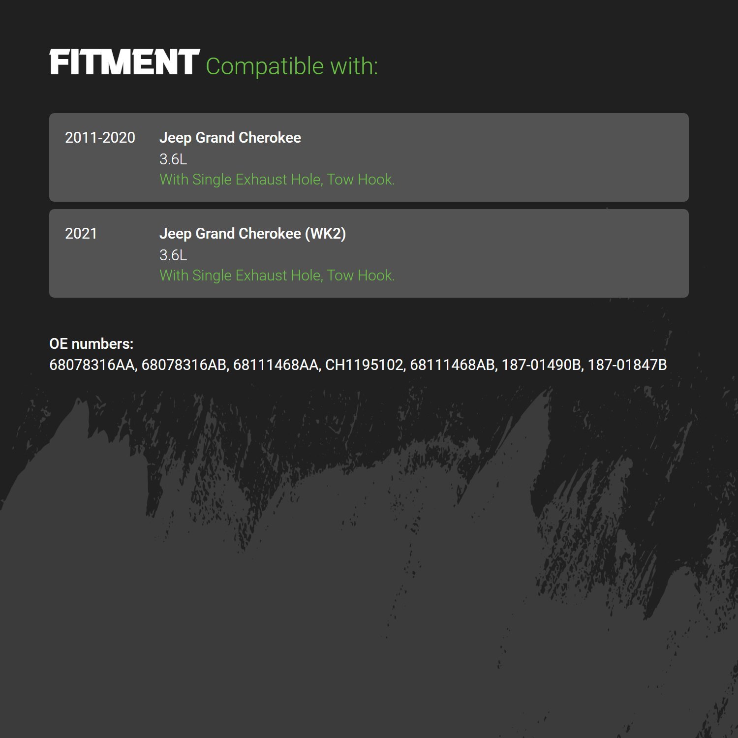 Replacement ID0004AA1250R00 - Rear Lower Bumper Cover (Standard Line)