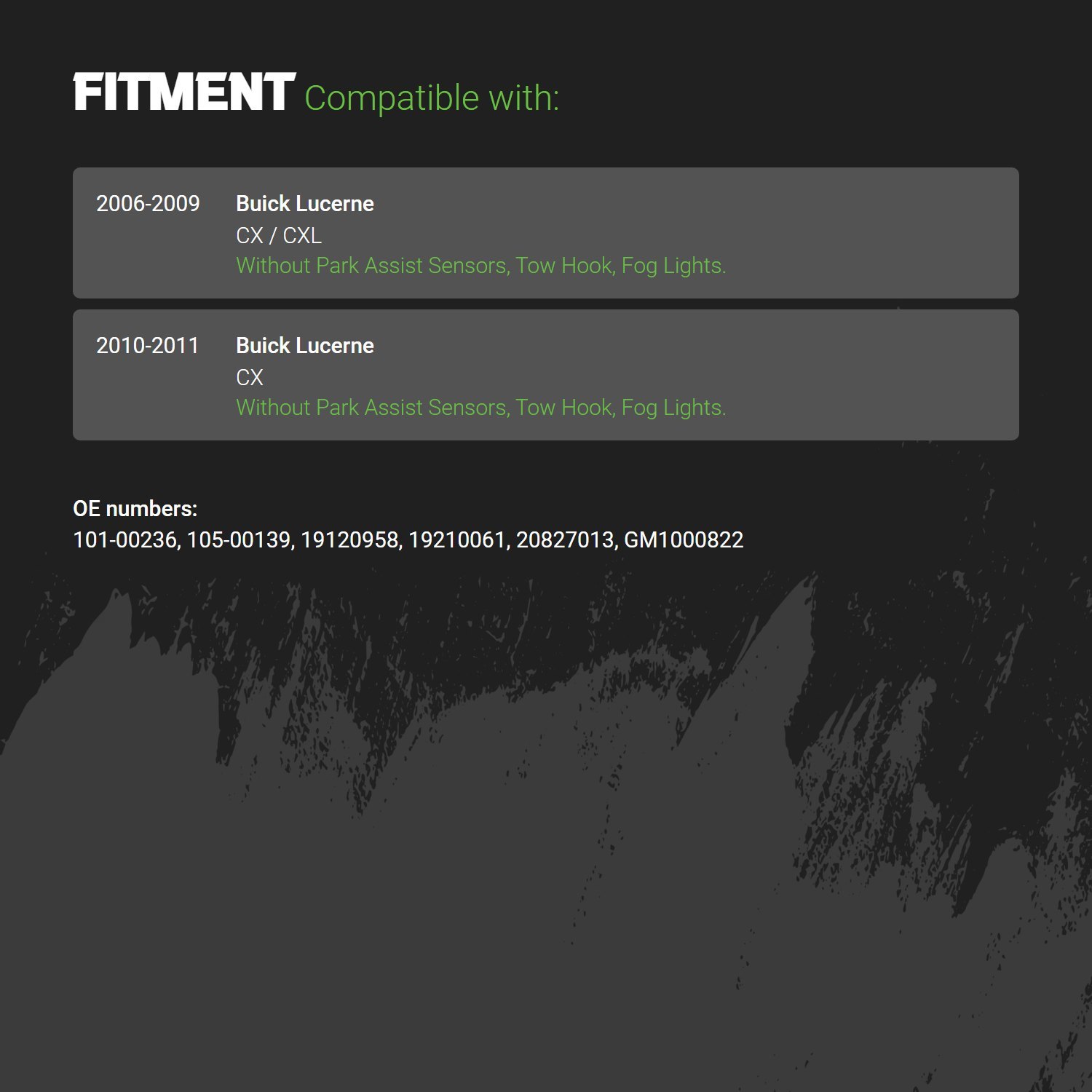 Replacement ID0004AA2102R00 - Front Bumper Cover (Standard Line)