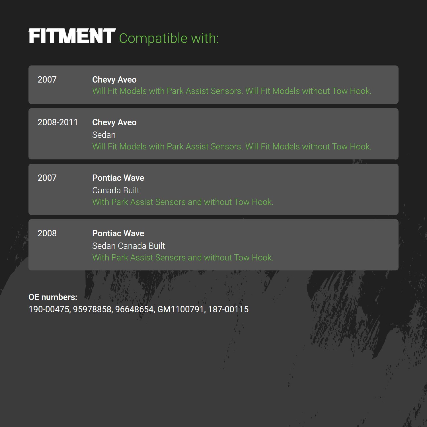 Replacement ID0004AA2453R00 - Rear Bumper Cover (Standard Line)