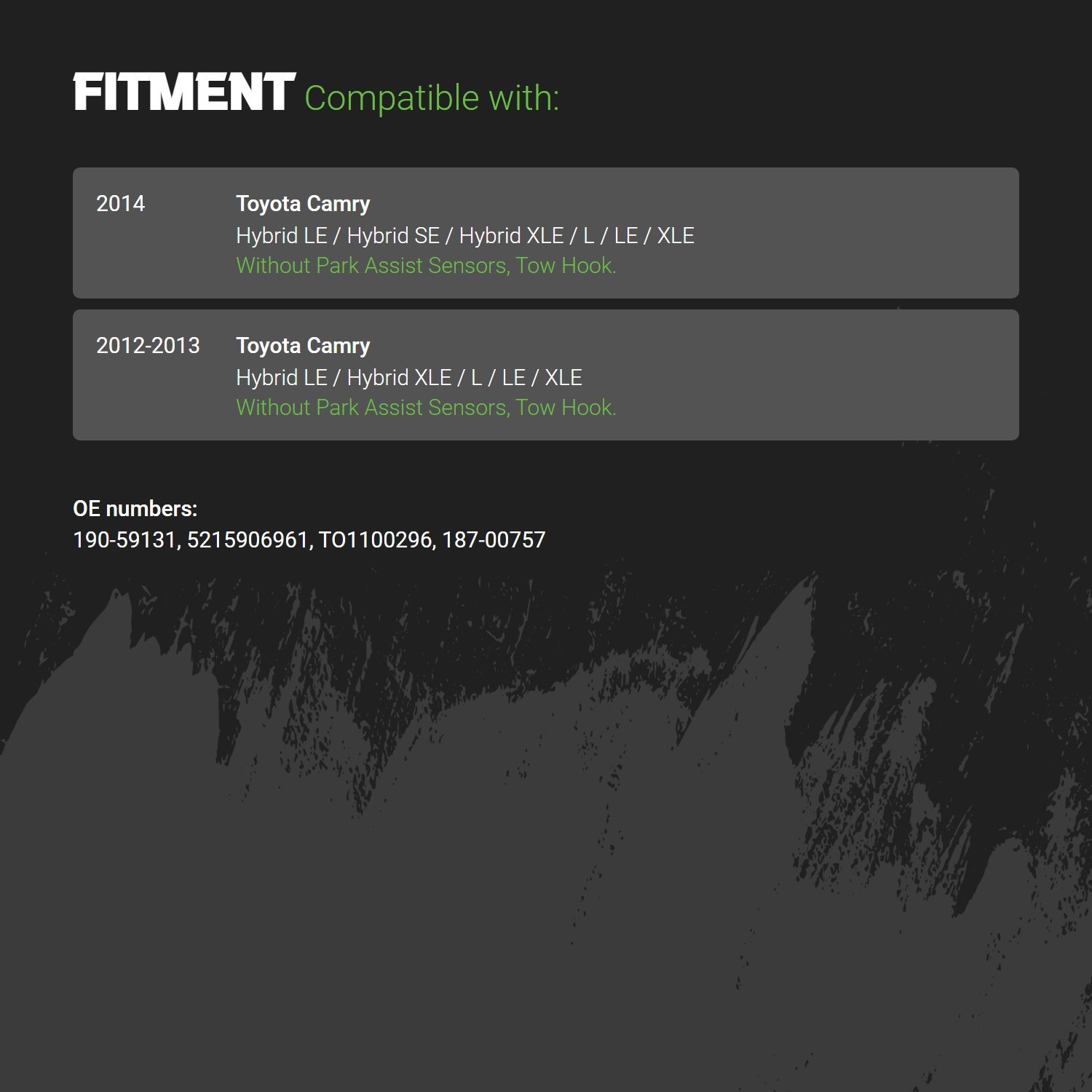 Replacement ID0004AA5580R00 - Rear Bumper Cover (Standard Line)