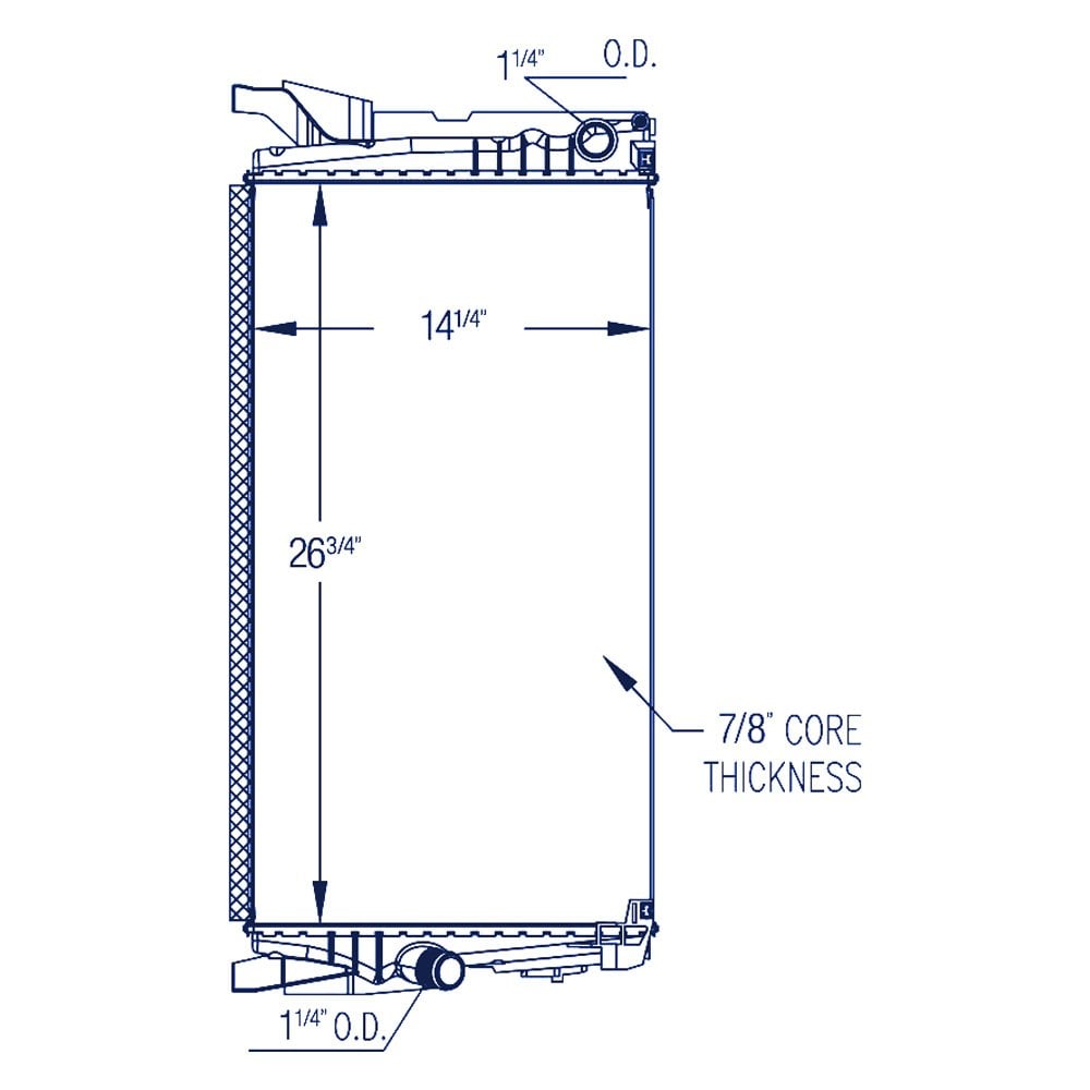 Replacement ID0010AA0493R00 - Engine Coolant Radiator
