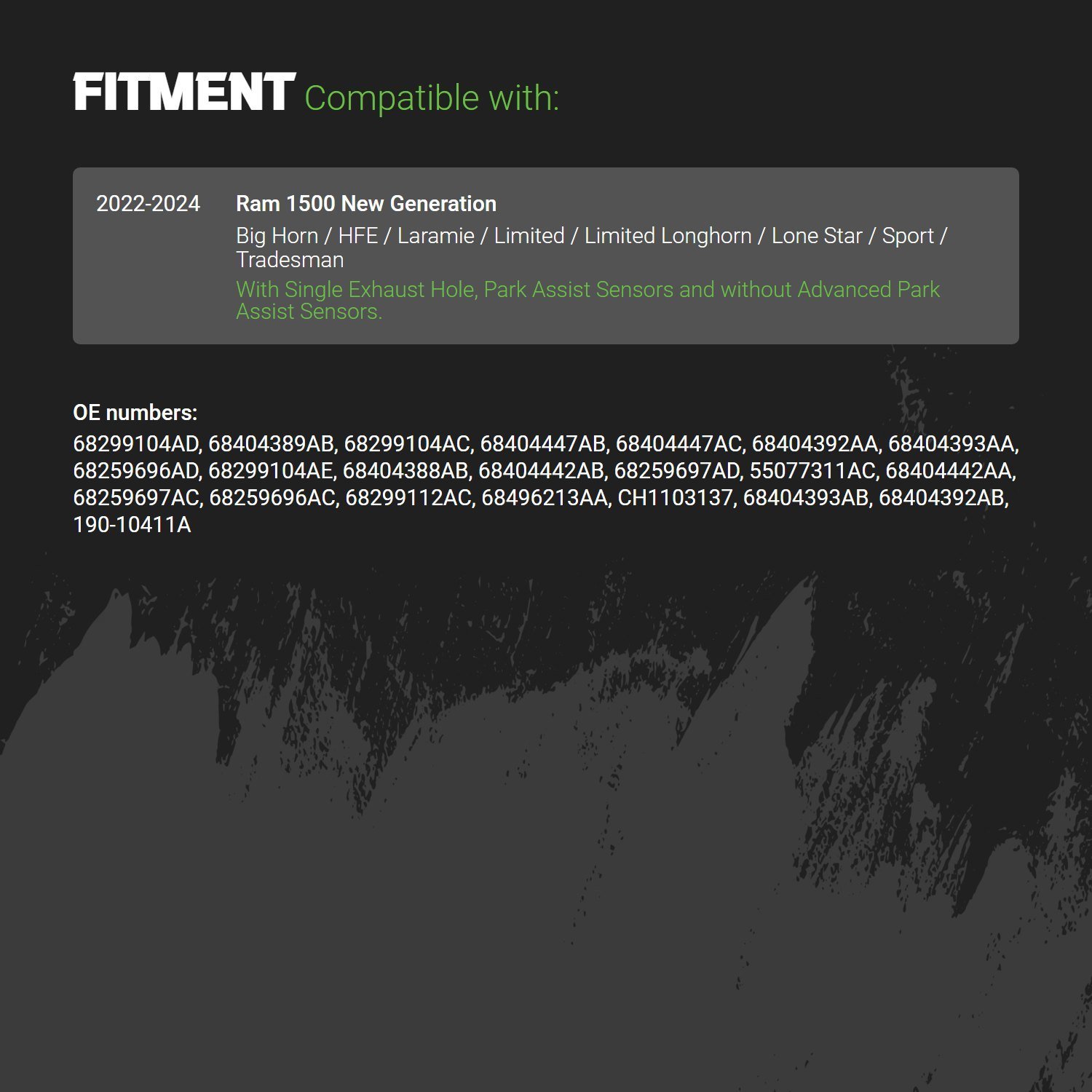 Replacement ID0011AA0557R00 - Rear Step Bumper Assembly (Standard Line)