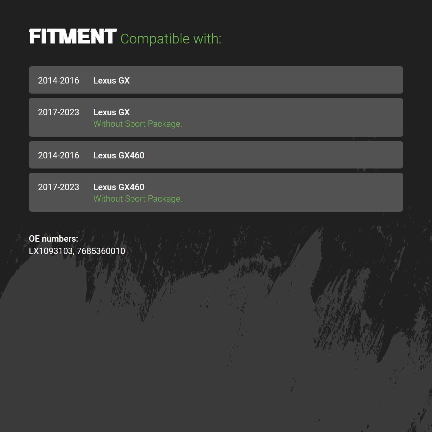 Replacement ID0018AA0589R00 - Front Lower Bumper Spoiler (Standard Line)