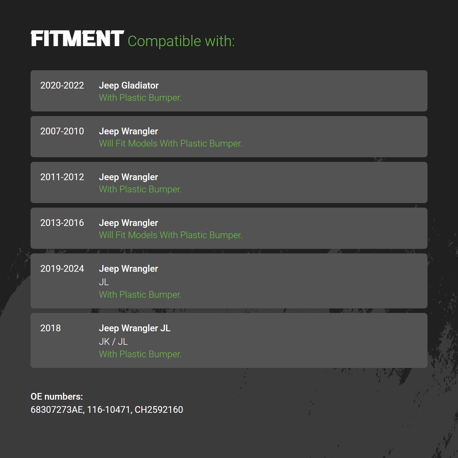 Replacement ID0022AA1455R00 - Driver or Passenger Side Fog Light ...