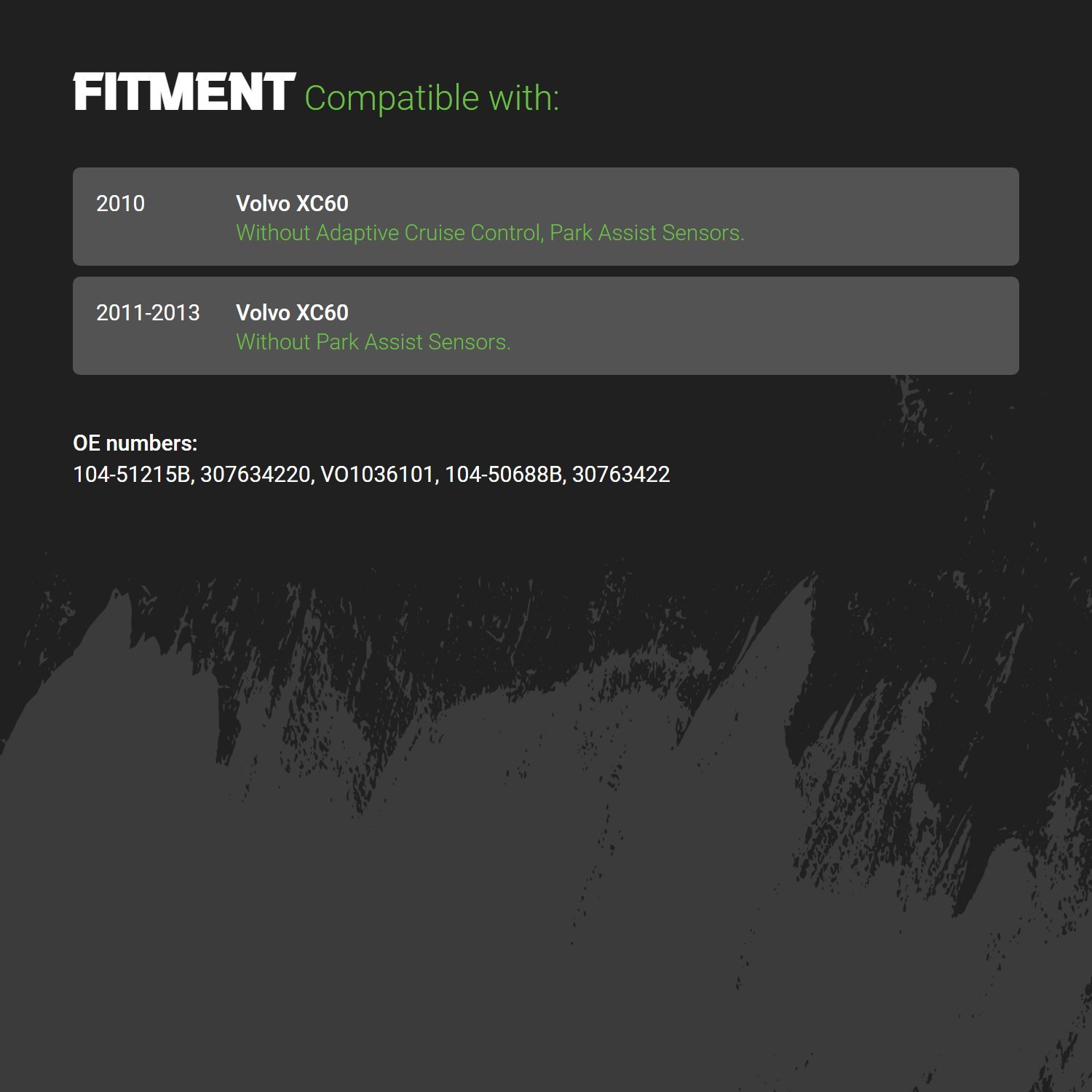 Replacement ID0030AA0371R00 - Front Bumper Grille (Standard Line)