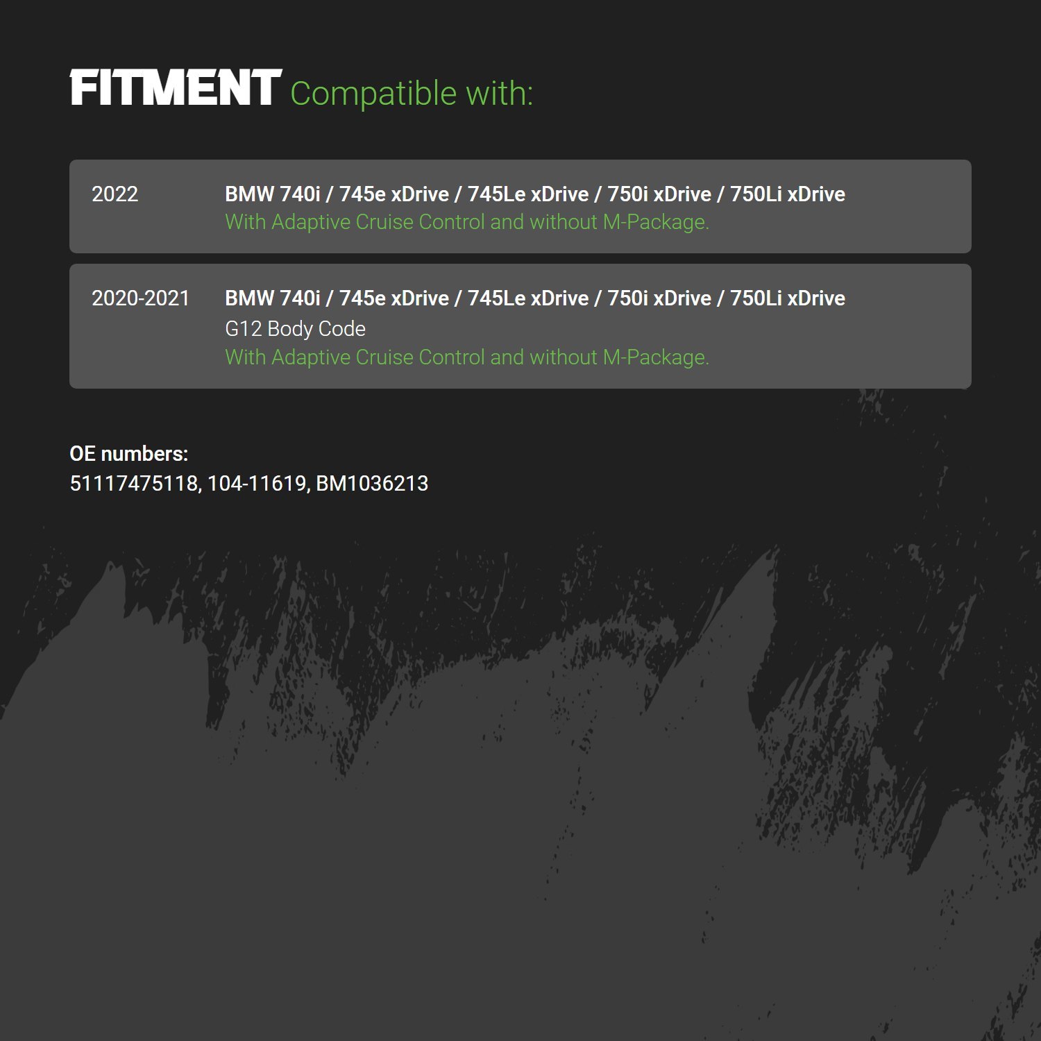 Replacement ID0030AA0861R00 - Front Center Bumper Grille (Standard Line)