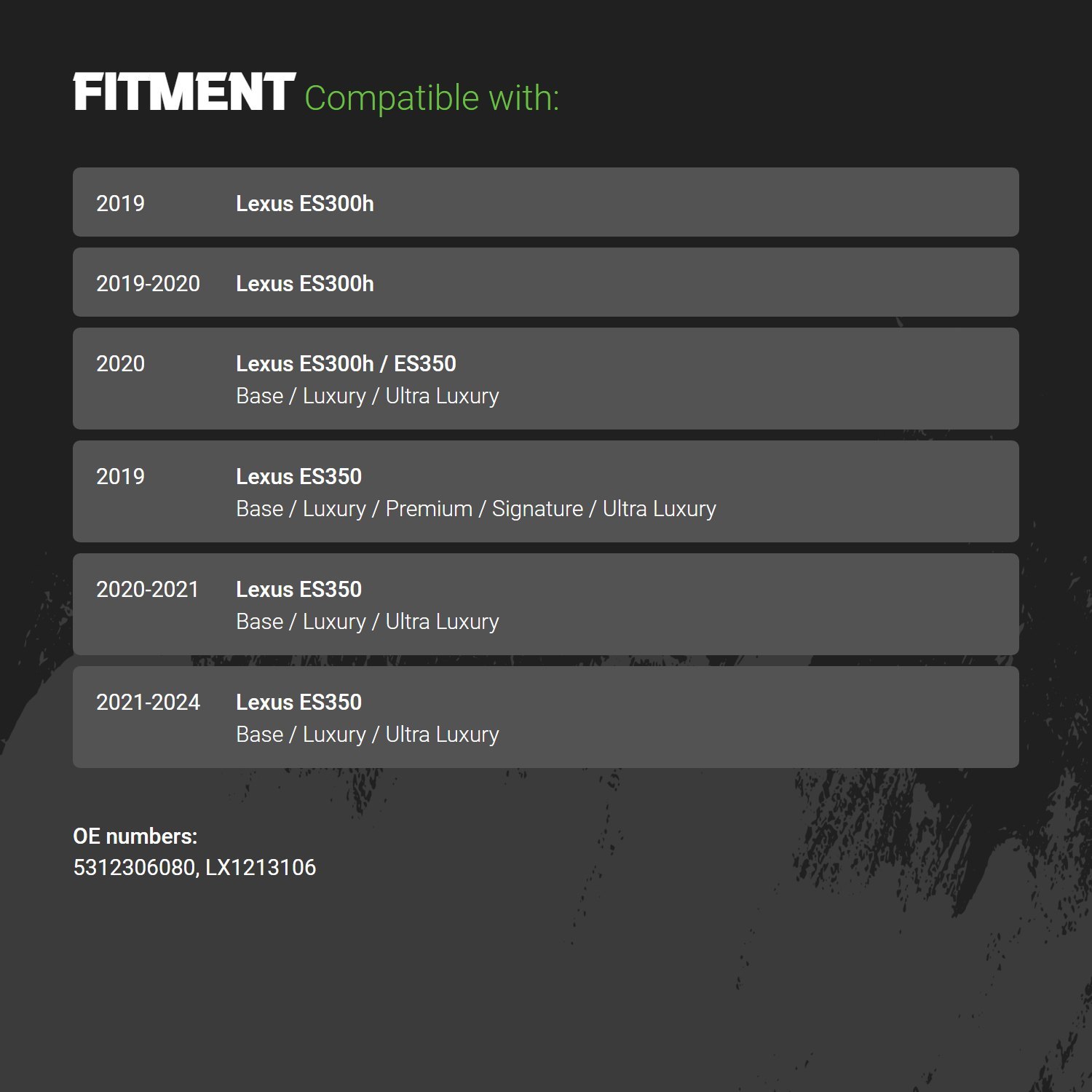 Replacement ID0045AA0047R00 - Passenger Side Grille Molding (Standard Line)