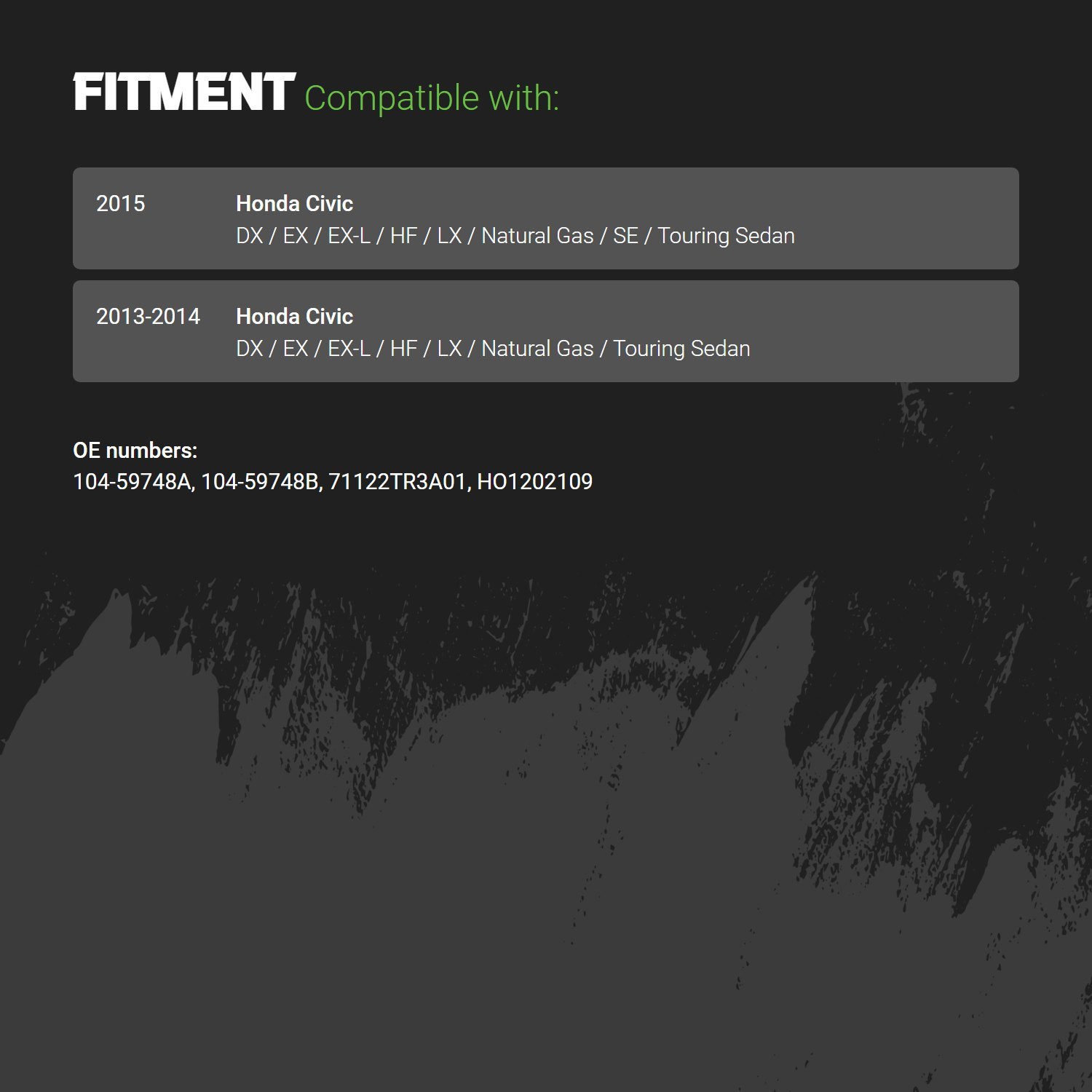 Replacement ID0045AA0638R00 - Grille Molding (Standard Line)