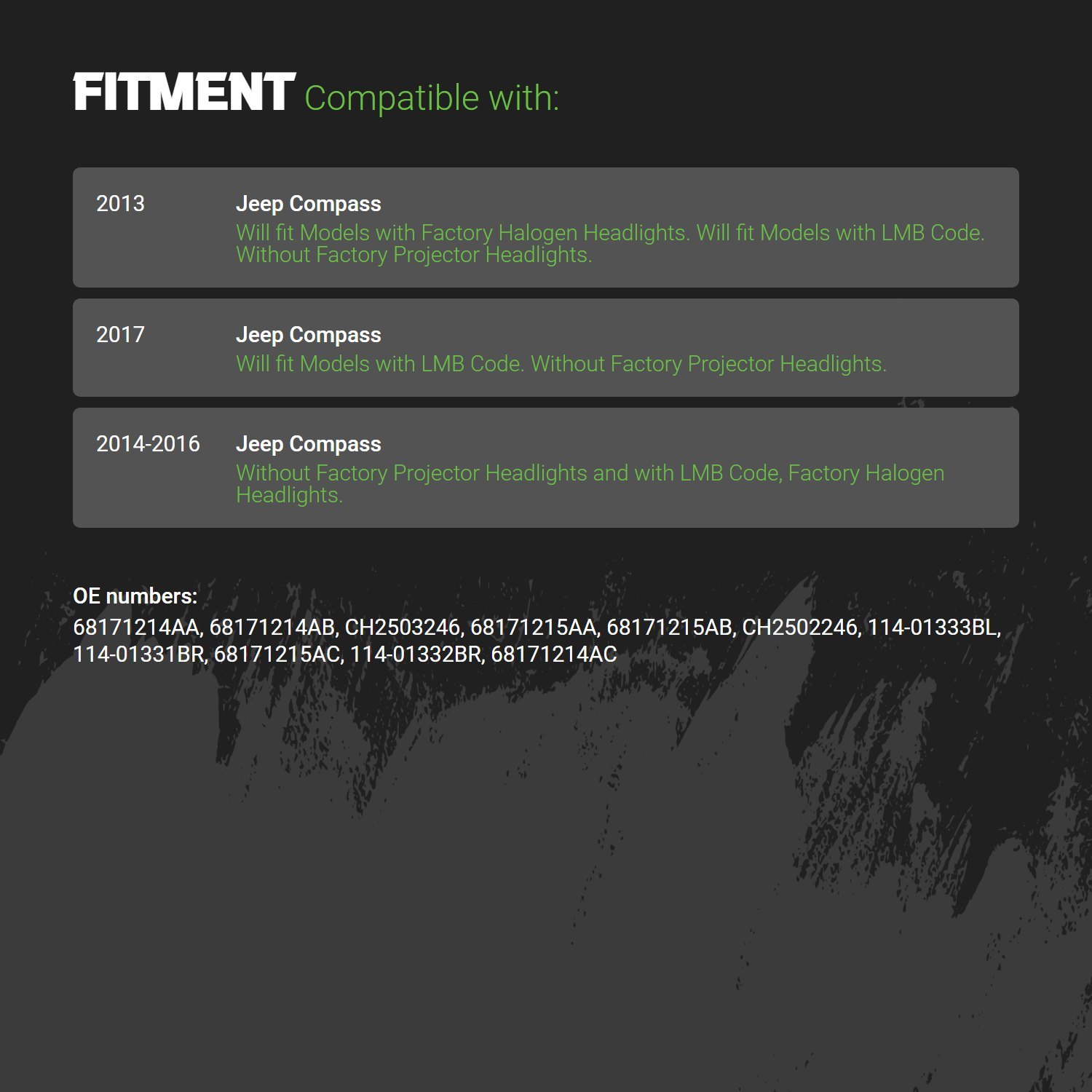 Replacement VS-ID0001AA2328C00 - Headlight Set (CAPA Certified)