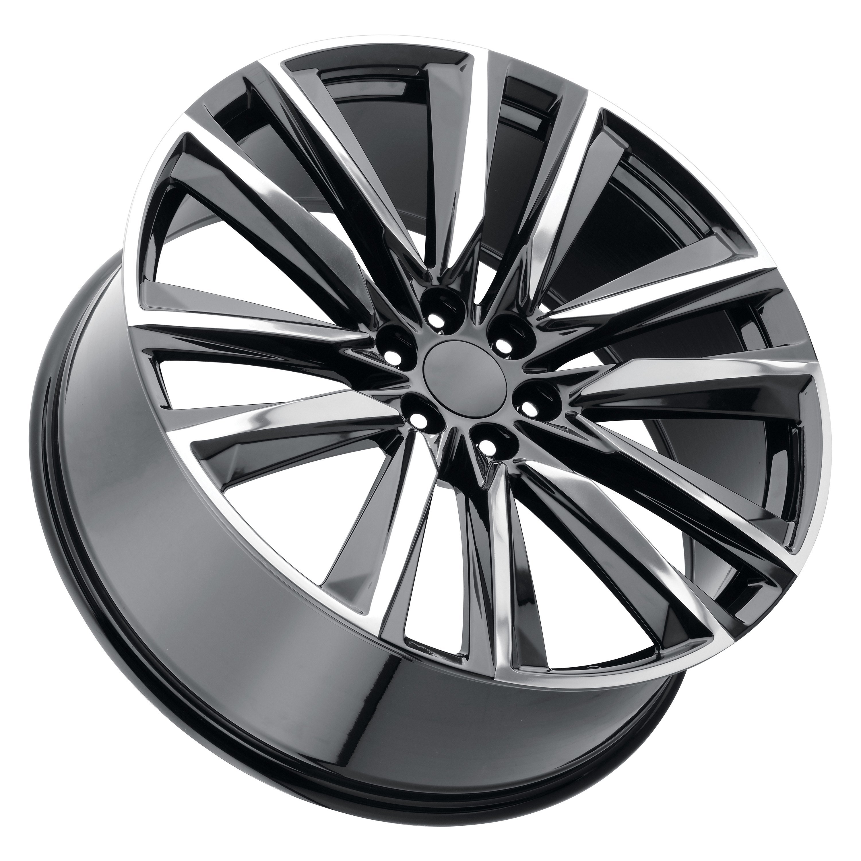 REPLICA TECH® RT-41 Wheels - Gloss Black with Polished Face Rims