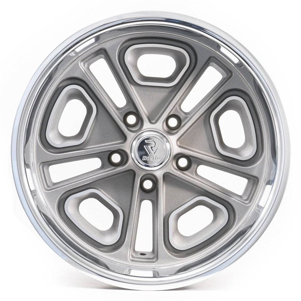 RESTO VINTAGE WHEEL CO® DEL RAY Wheels - Gunmetal with Milled Windows ...