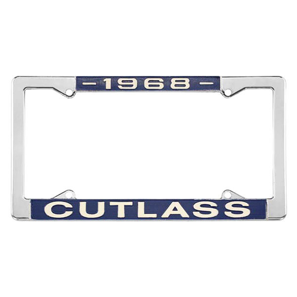 RESTOPARTS® CRC1368 - License Plate Frame with 1968 Cutlass Logo