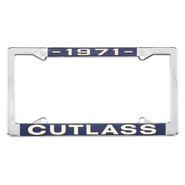 RESTOPARTS® CRC1371 - License Plate Frames with 1971 Cutlass Logo