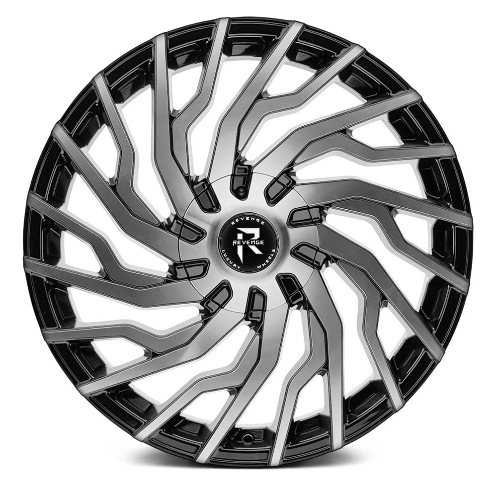 REVENGE LUXURY® RL-101 Wheels - Black with Machined Face Rims - RL101 ...