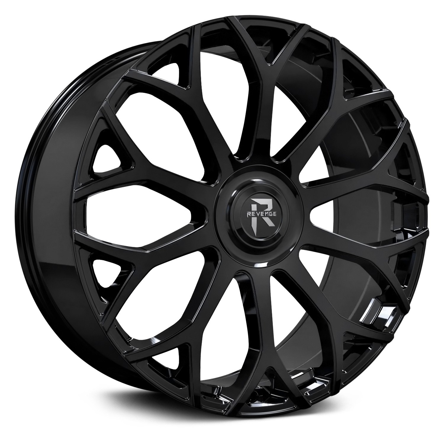 REVENGE LUXURY® RL-105 Wheels - Gloss Black with Floating Center Cap Rims
