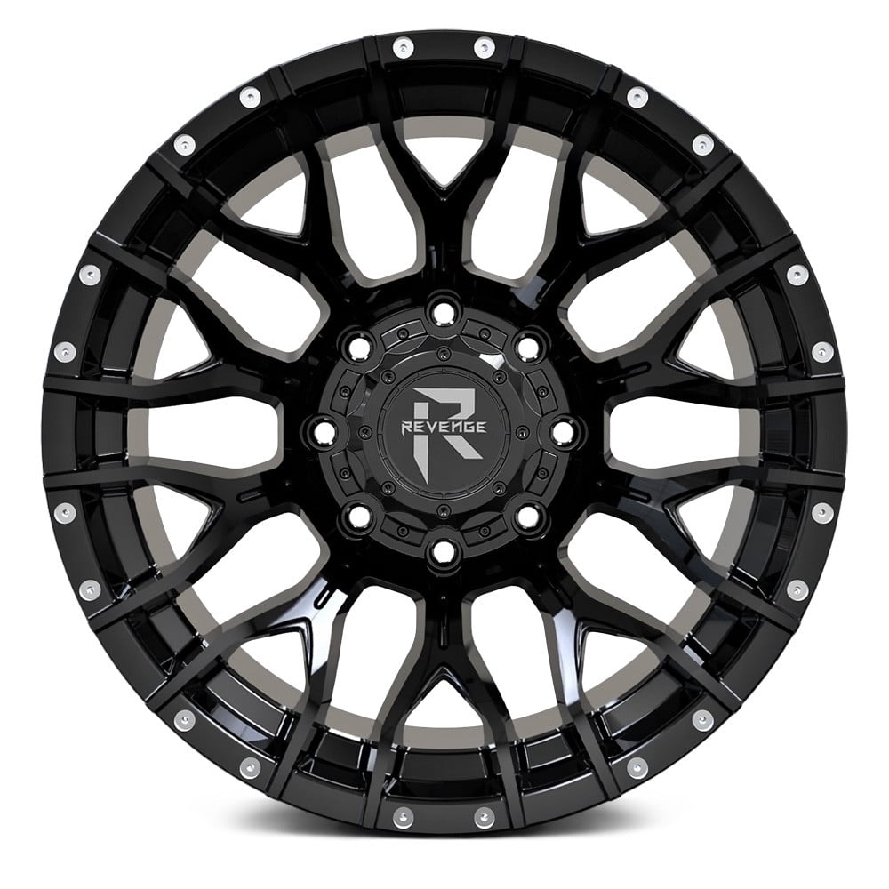 REVENGE OFFROAD® RV-201 Wheels - Satin Black with Rivets Rims - RV201 ...