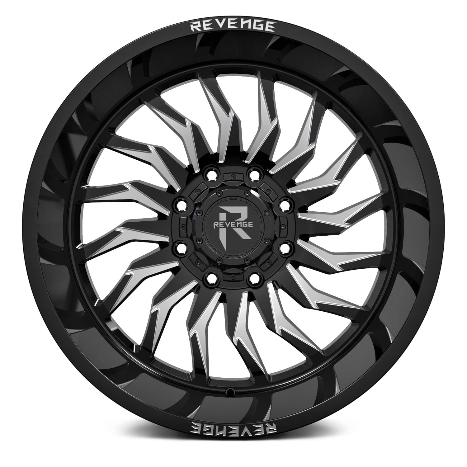 REVENGE OFFROAD® RV-204 Wheels - Black with Milled Accents Rims