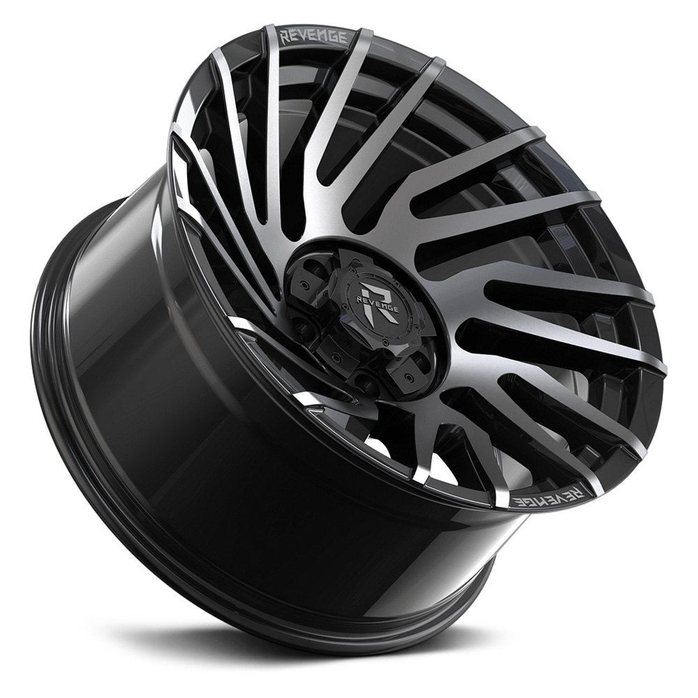 REVENGE OFFROAD® RV-207 Wheels - Gloss Black with Machined Titanium ...