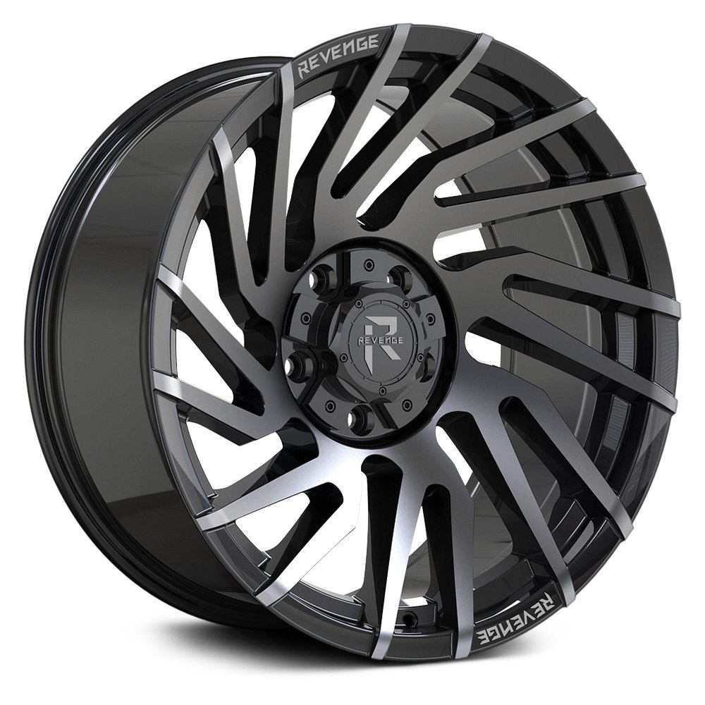 REVENGE OFFROAD® RV-207 Wheels - Gloss Black with Machined Titanium ...