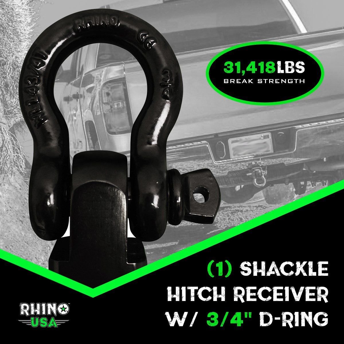 Rhino USA® RSHCK-HTCH - 2" Shackle Hitch Receiver
