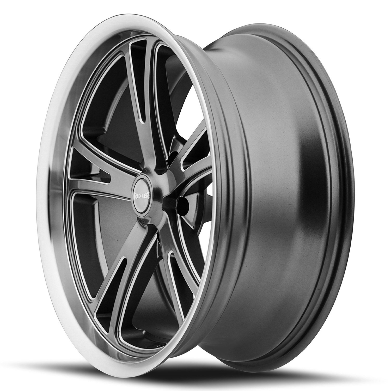 RIDLER® 610 Wheels - Gloss Gray with Polished Lip Rims