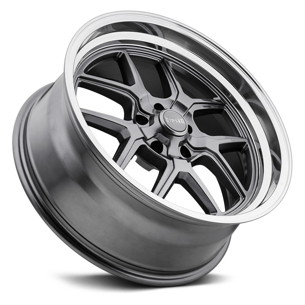 RIDLER® 652 Wheels - Gray with Polished Lip Rims